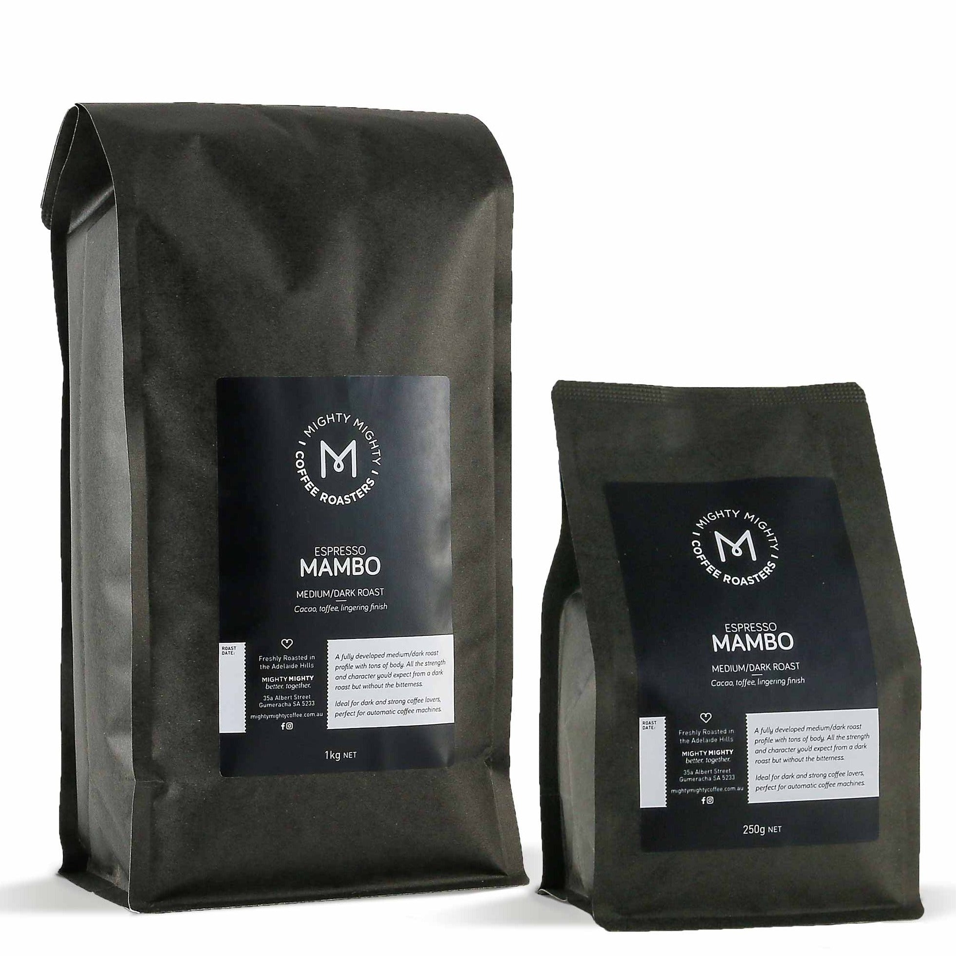 Mambo - Full bodied Medium/Dark Espresso Blend – MIGHTY MIGHTY Coffee ...